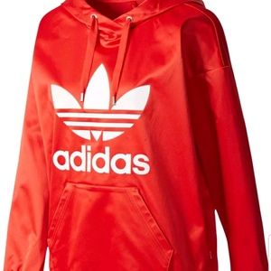 adidas | Sweaters | Adidas Red Hoodie Women Xl Brand New | Poshmark